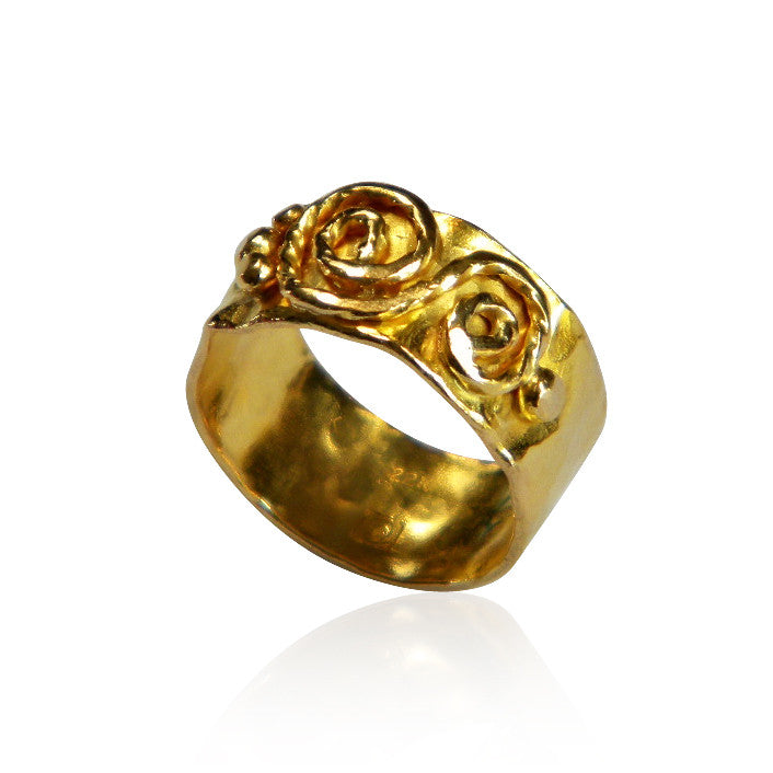 Infinity Spiral Ring in 22k gold – Greek Island House