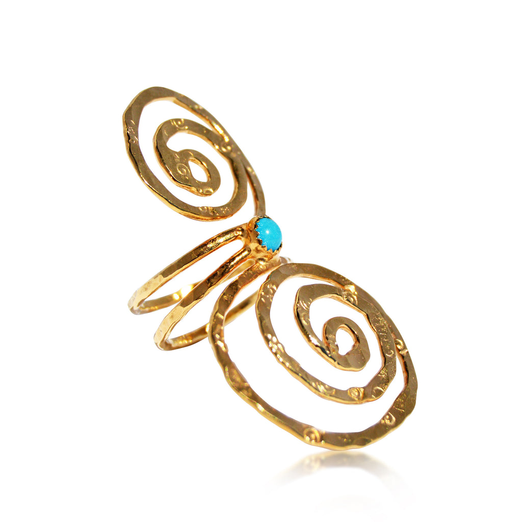 Double Spiral Goddess Ring – Greek Island House